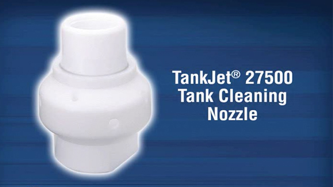 视频 - 斯普瑞喷雾系统通过TankJet 27500清洗直径25英尺以下的槽罐 | 斯普瑞喷雾喷嘴喷枪喷淋杆
